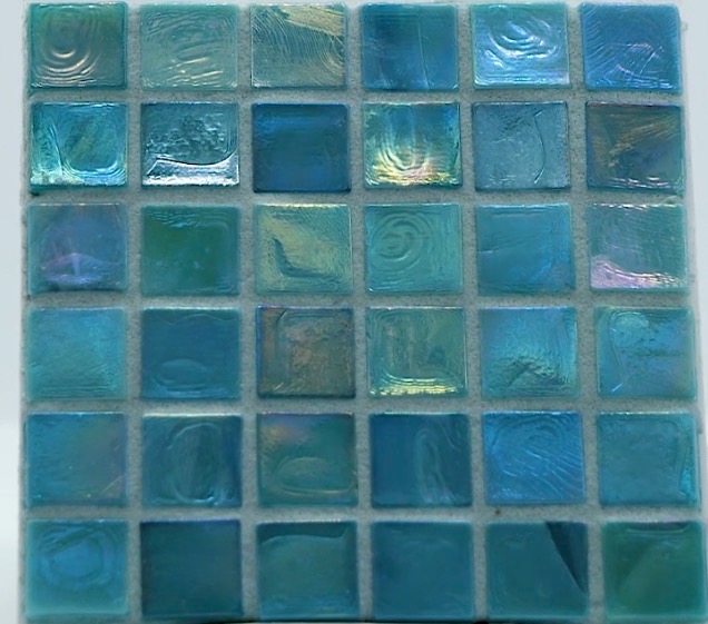 Sicis Iridium Fern 3 Glass Tile | Glass Mosaic Tiles for Pools & Interiors